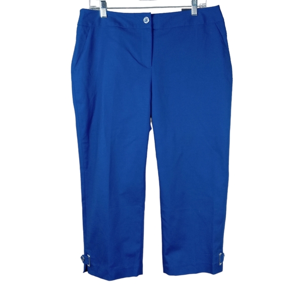 Rafaella | Pants & Jumpsuits | Rafaella Royal Blue Curvy Fit Capris ...